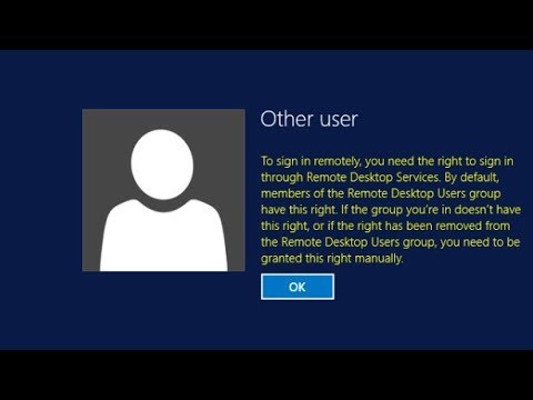 Fix lỗi To sign in remotely, you need the right to sign in through ...